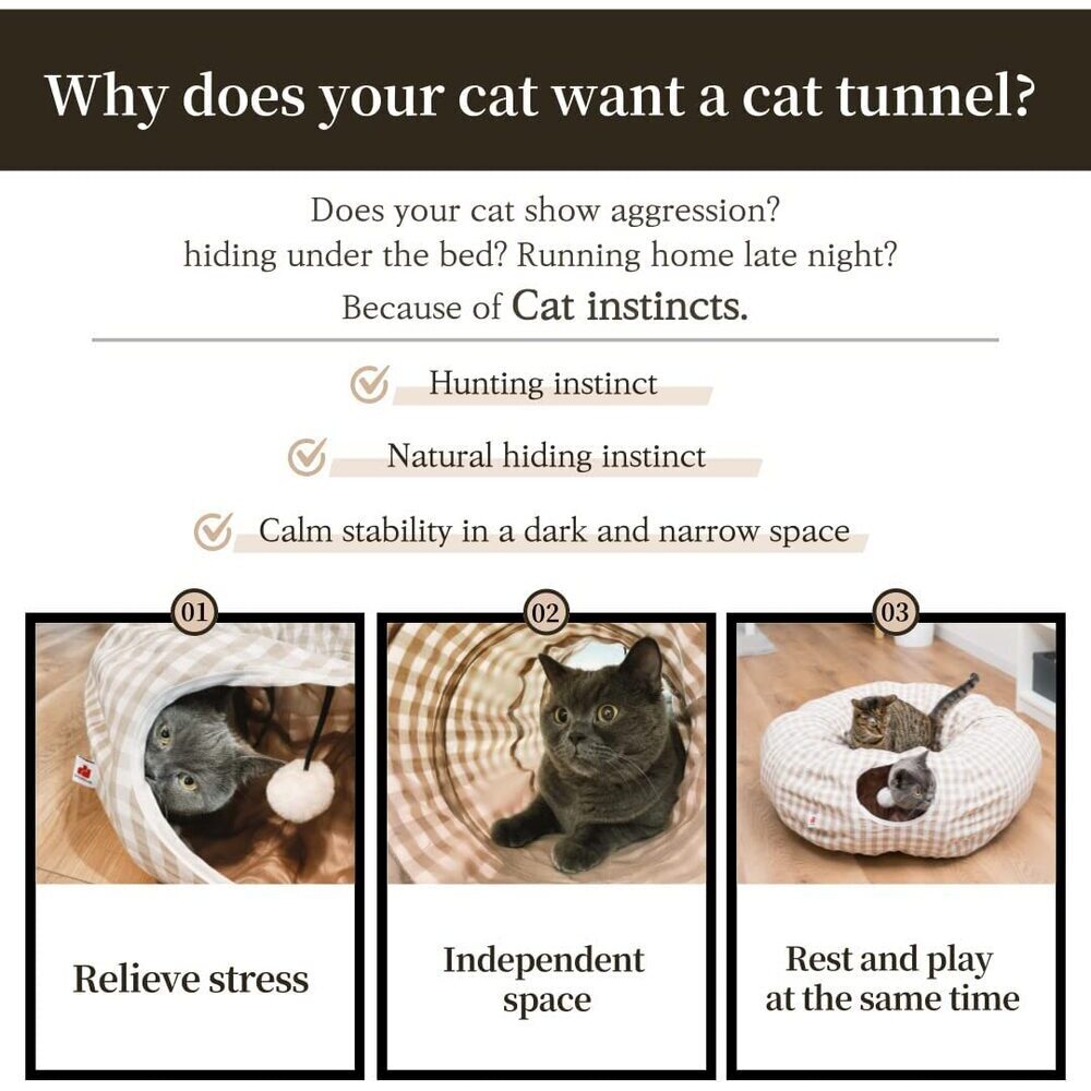 2-In-1 Play Tunnel & Cozy Cat Nap Spot - CatGlamour.com