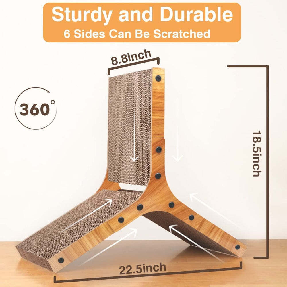 3-Sided Triangle Cat Scratching Pad - CatGlamour.com