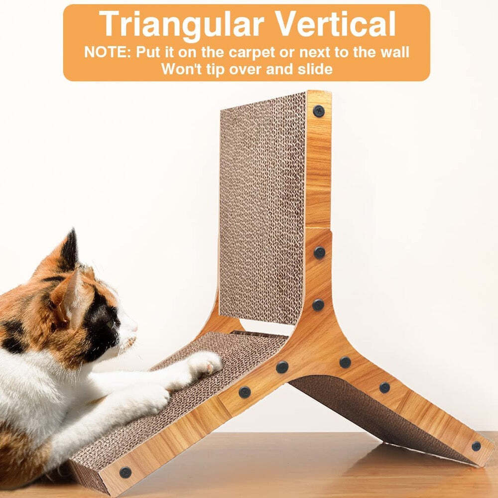 3-Sided Triangle Cat Scratching Pad – CatGlamour.com