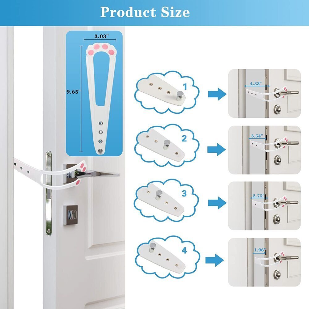 Adjustable Cat Door Holder Latch Strap - CatGlamour.com