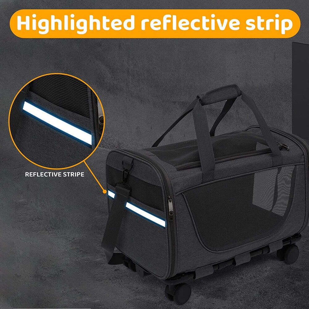 Airline Rolling Cat Travel Carrier - CatGlamour.com