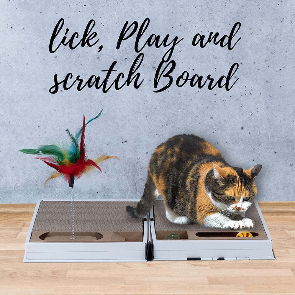 All-in-One Cat Scratcher Pad & Play Area - CatGlamour.com