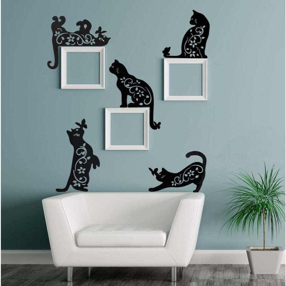 Classy Metal Cat-Themed Wall Art Decor - CatGlamour.com