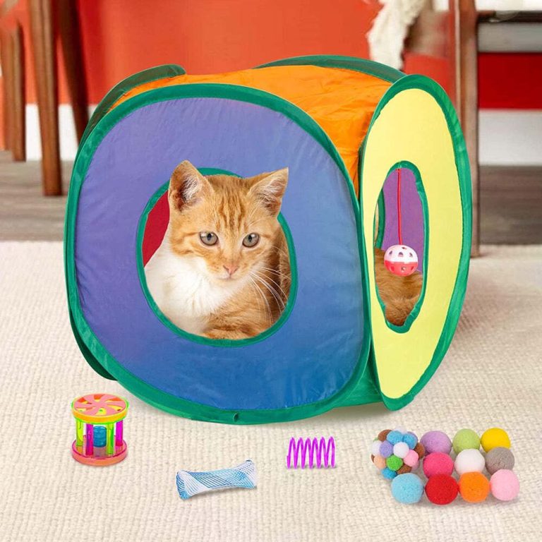 Colorfull Cat Tent Playhouse Toy Set - CatGlamour.com