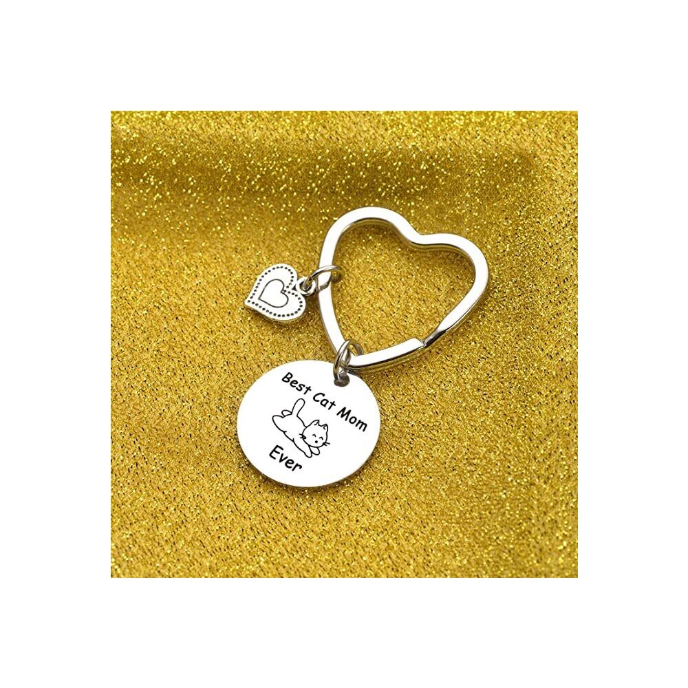 Cute Cat Person Keychain Gift - CatGlamour.com