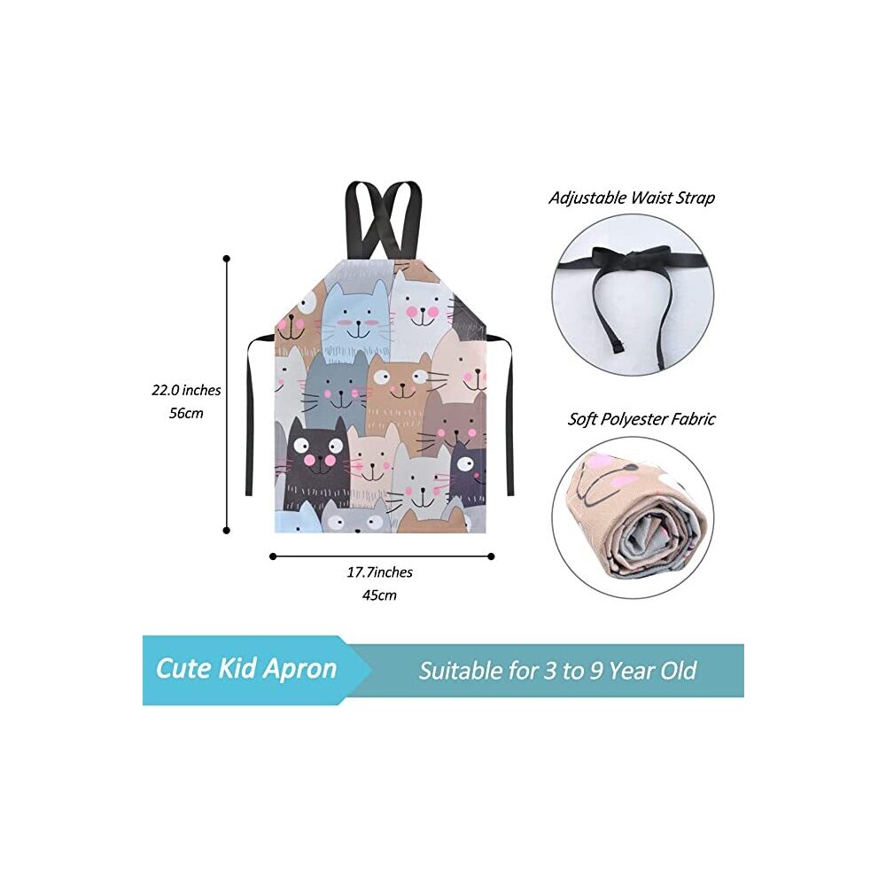 Cute Cat-Themed Apron For Kids - CatGlamour.com