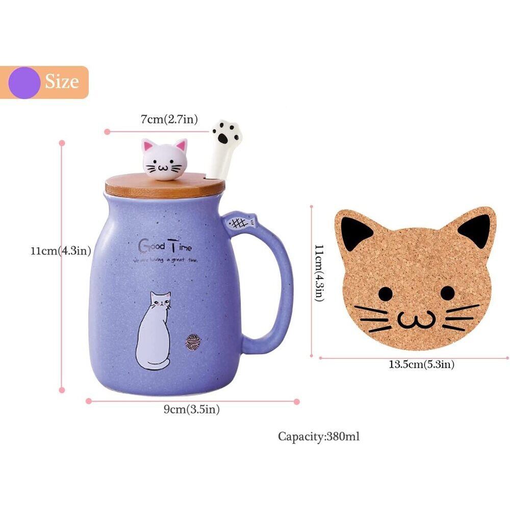 Cute Cat-Themed Ceramic Coffee Mug - CatGlamour.com