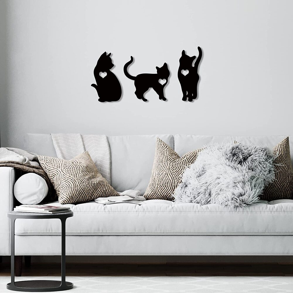 Cute Cats Wooden Wall Art Decoration - CatGlamour.com