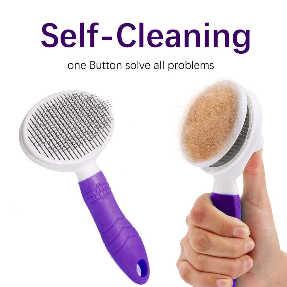 Self-Cleaning Cat Grooming Brush - CatGlamour.com