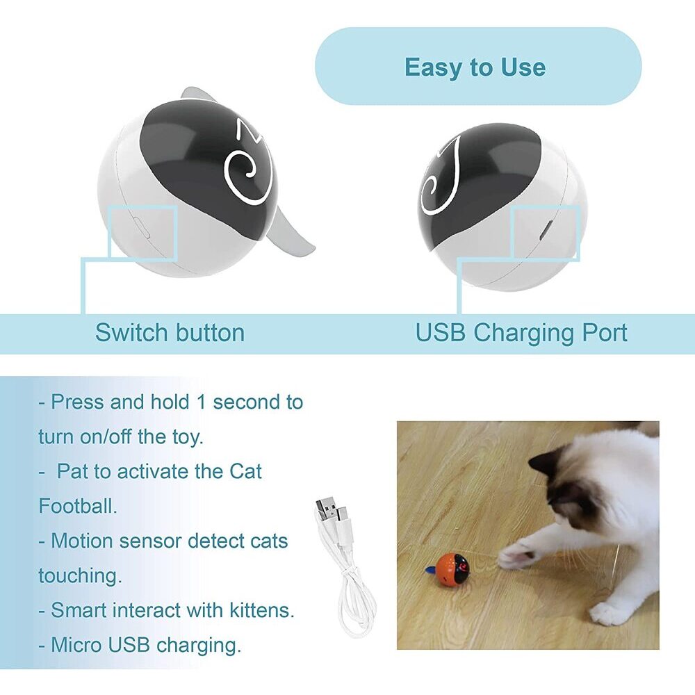 Smart Cat Electric Teaser Moving Ball - CatGlamour.com