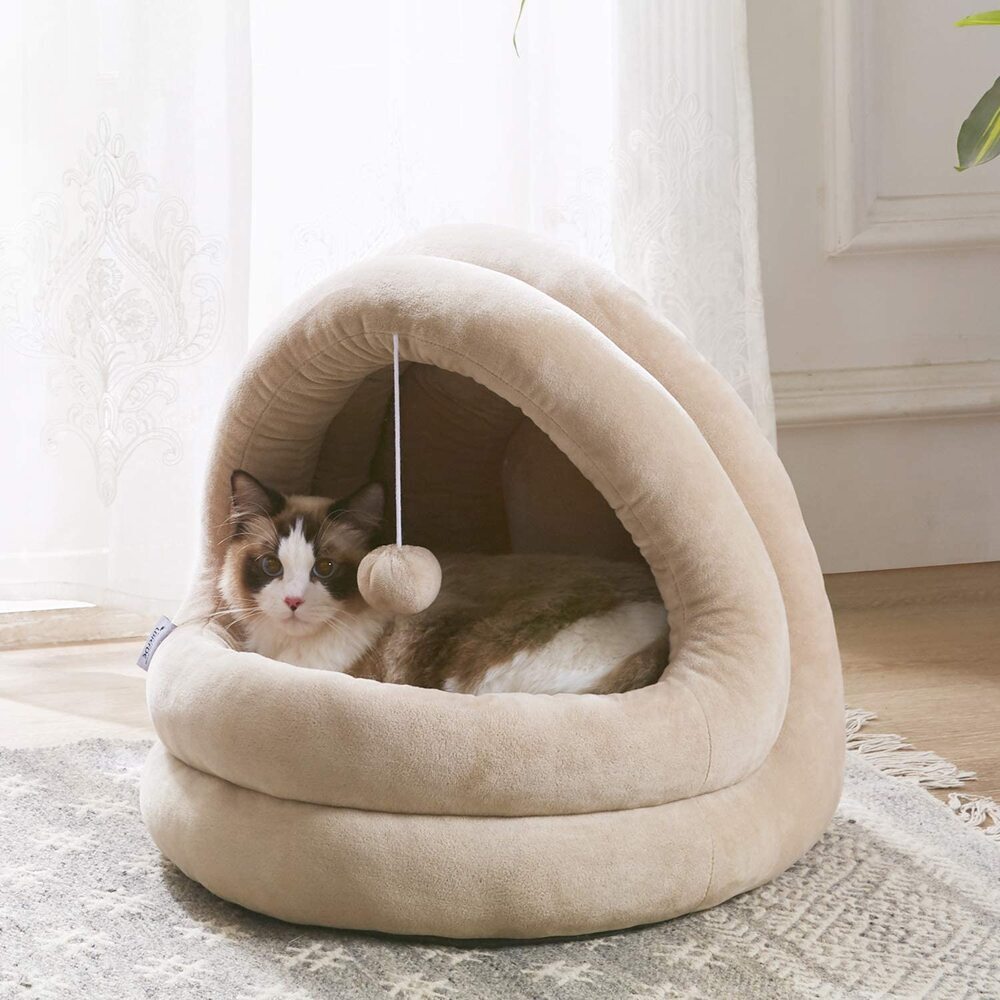 Soft Cave Cat Bed - CatGlamour.com