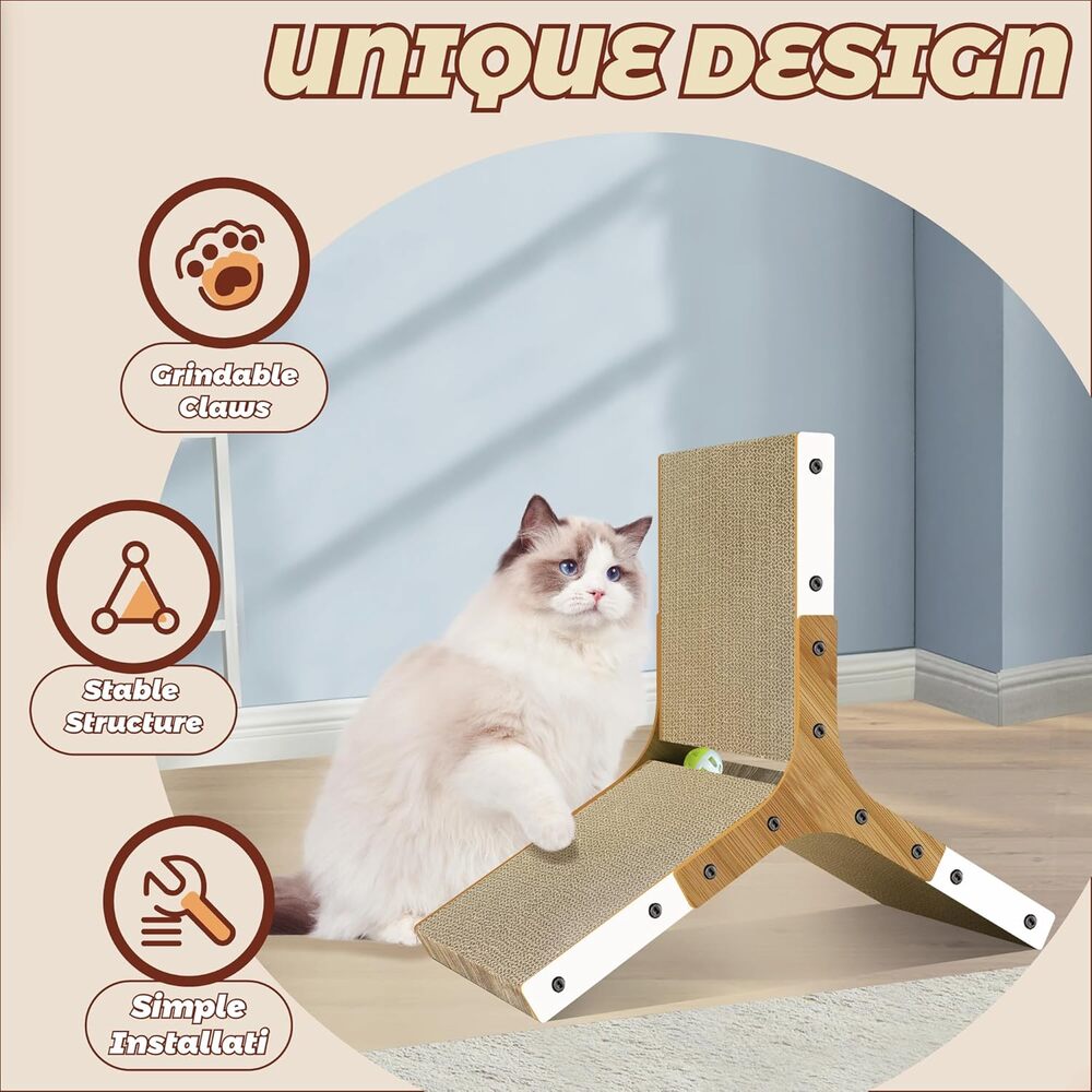 6-Sided Triangle Scratching Board - CatGlamour.com