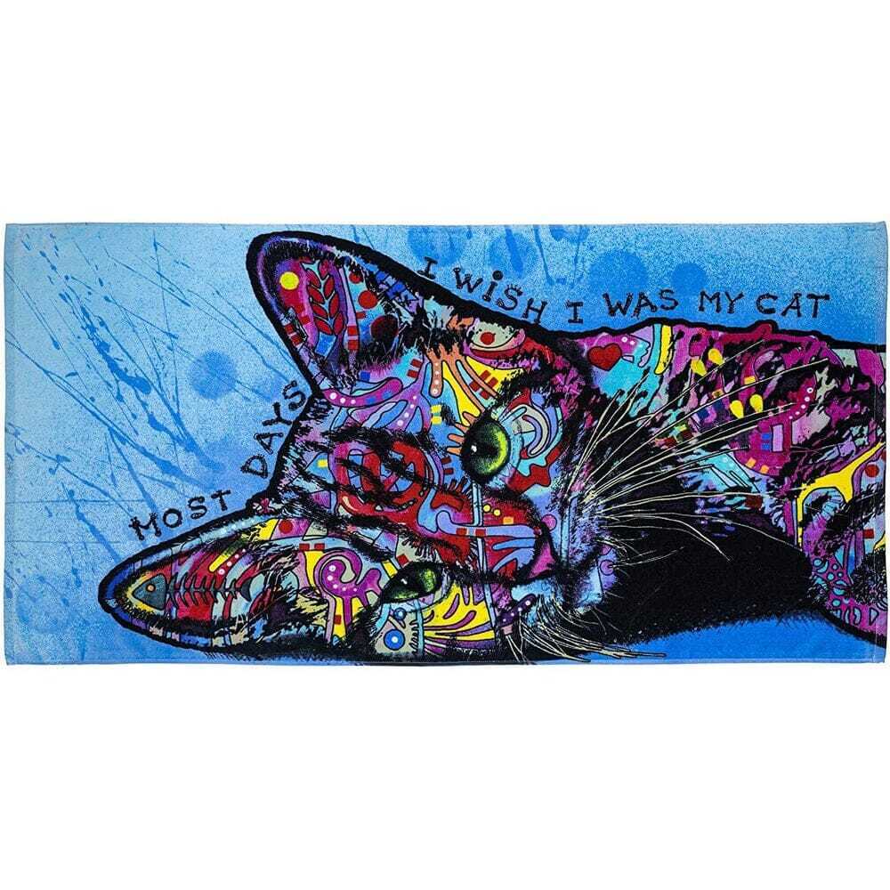 Vibrant Standout Cat Lover's Beach Towel - CatGlamour.com