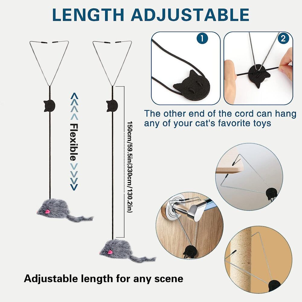 Chase & Play Retractable Cat Teaser Toy - CatGlamour.com