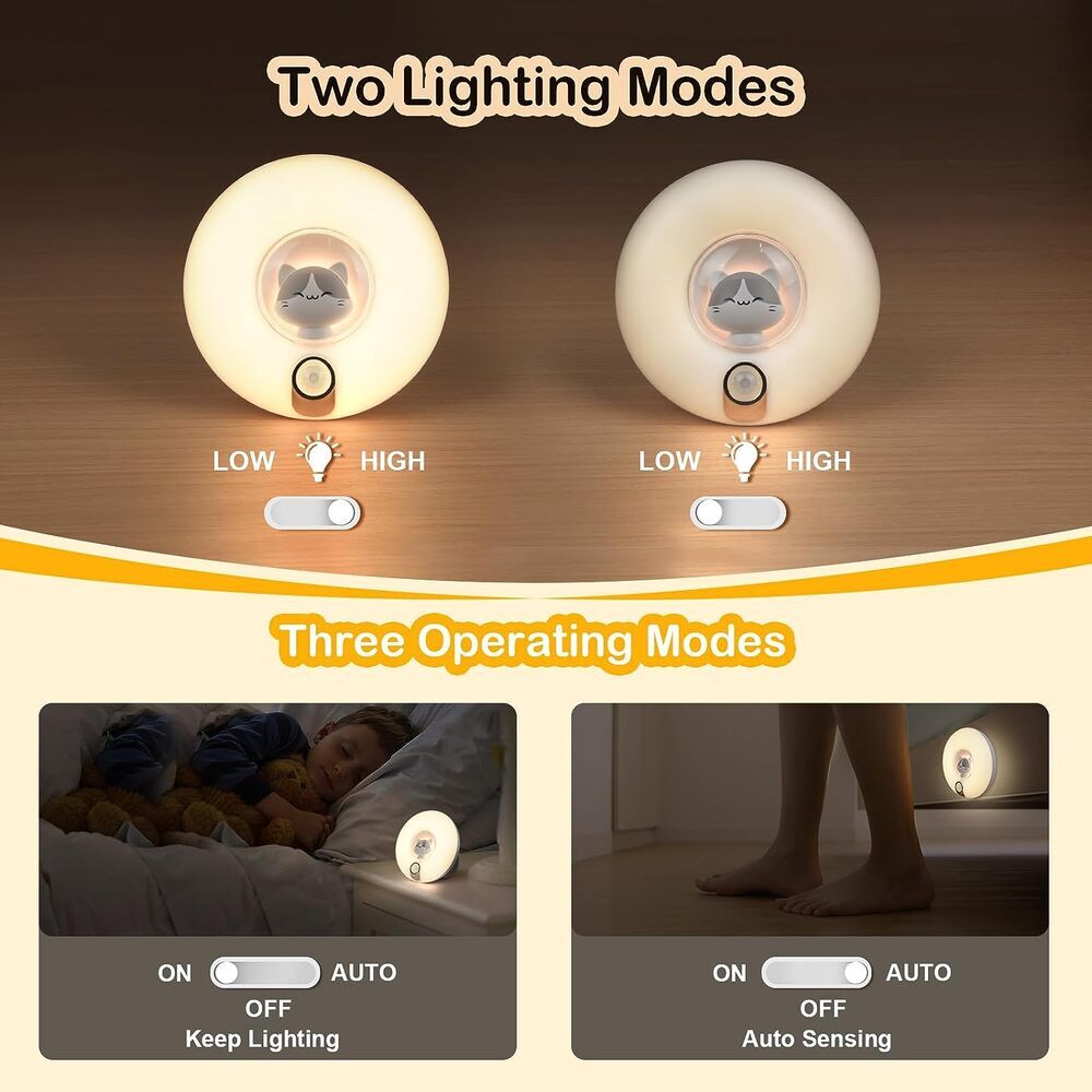 Illuminating Motion Sensor Cat Night Light - CatGlamour.com