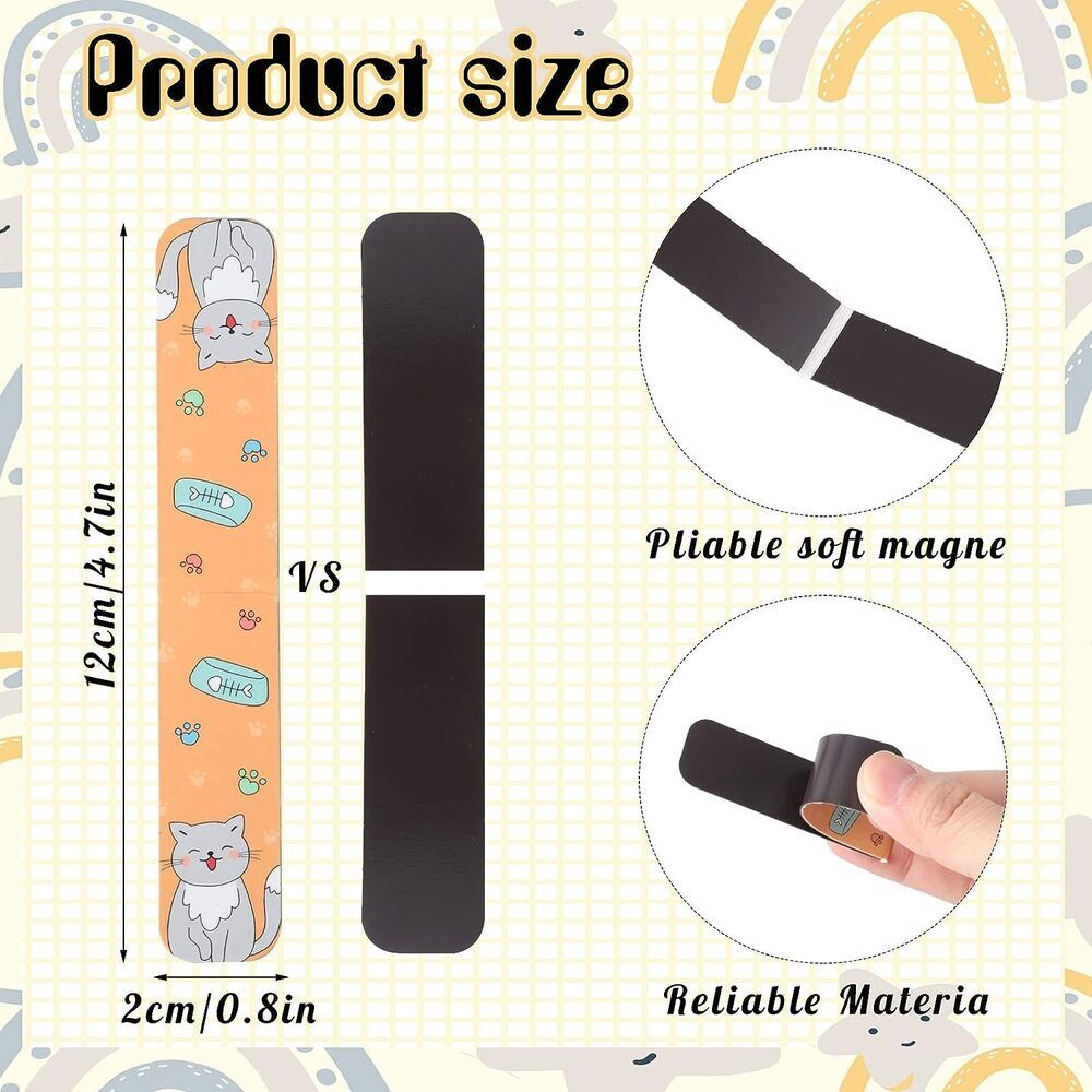Charming Cat-Themed Magnetic Bookmarks (48 Pcs) - CatGlamour.com