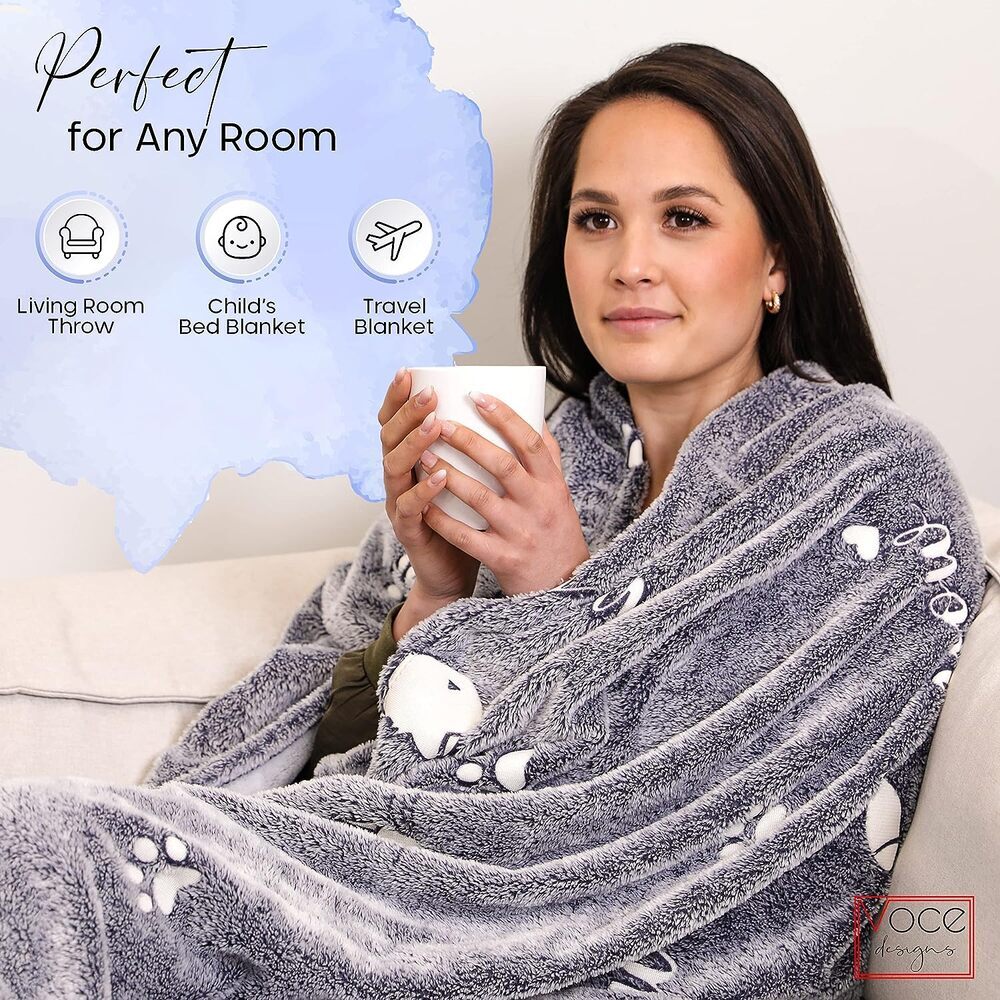 Cozy & Warm Cat Pattern Blanket - CatGlamour.com