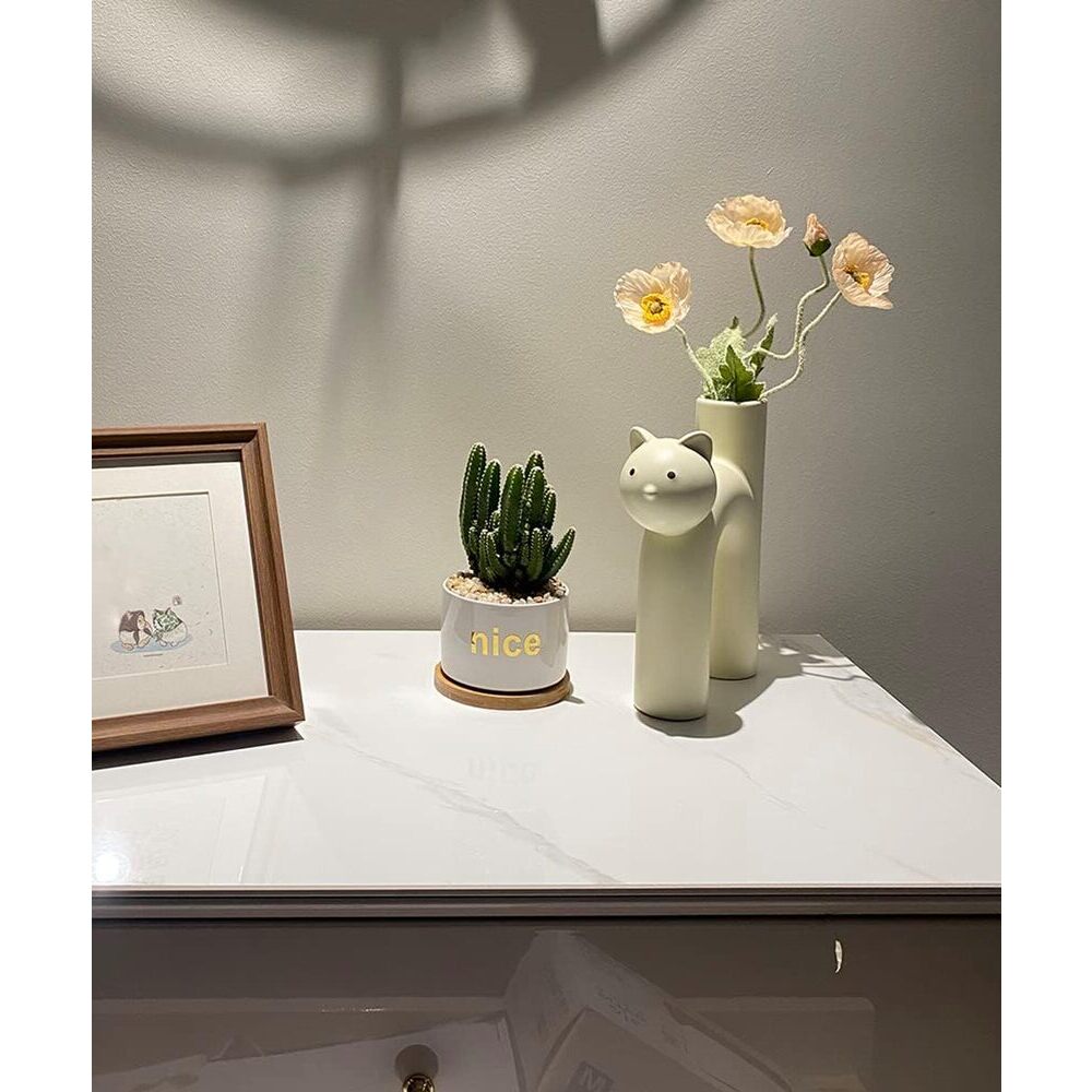 Artistic Cat Ceramic Flower Vase - CatGlamour.com