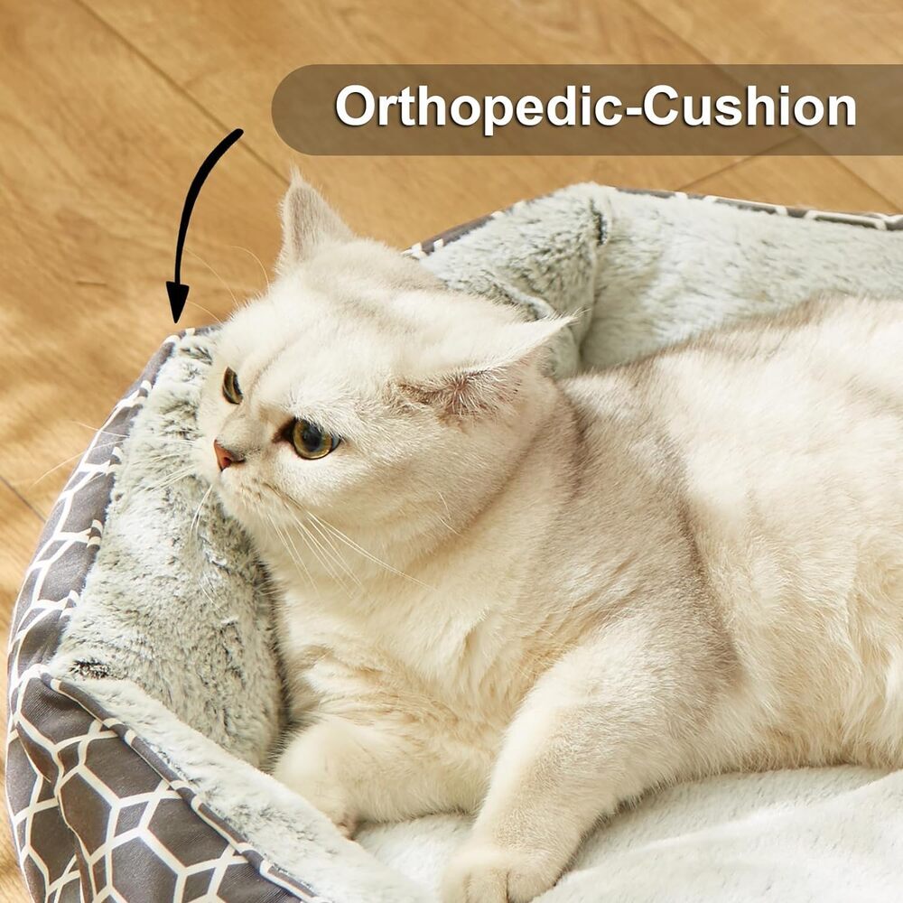 Cat Bed for Pain Relief with Orthopedic Support - CatGlamour.com