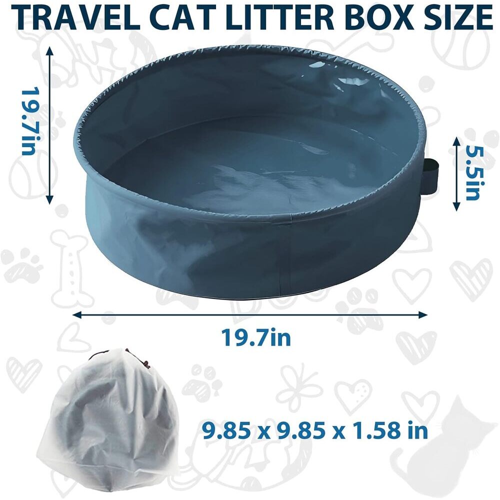 Portable Travel Cat Litter Box : Convenient, Waterproof, and ...