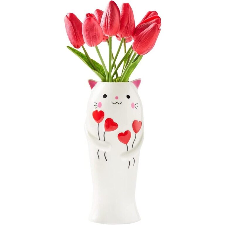 Charming Handmade Cat Ceramic Vase - CatGlamour.com