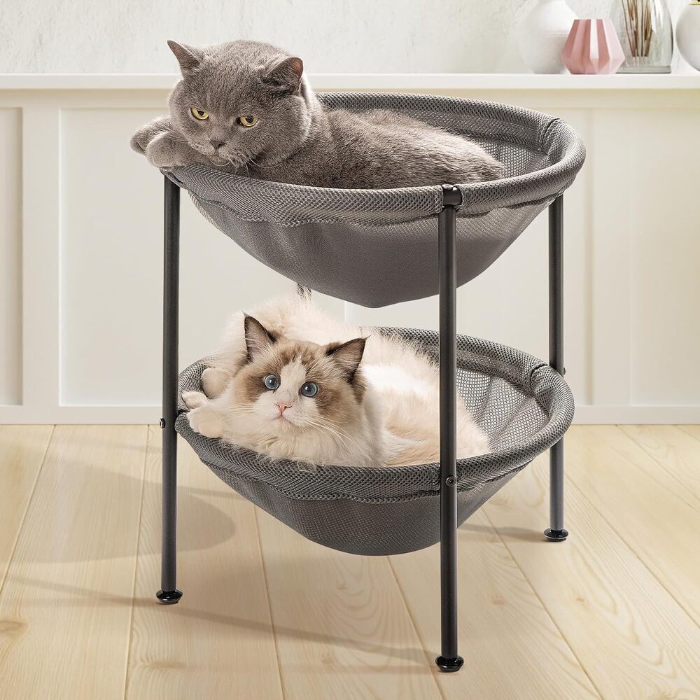 Double-Deck Cat Bed for Duo Delight - CatGlamour.com