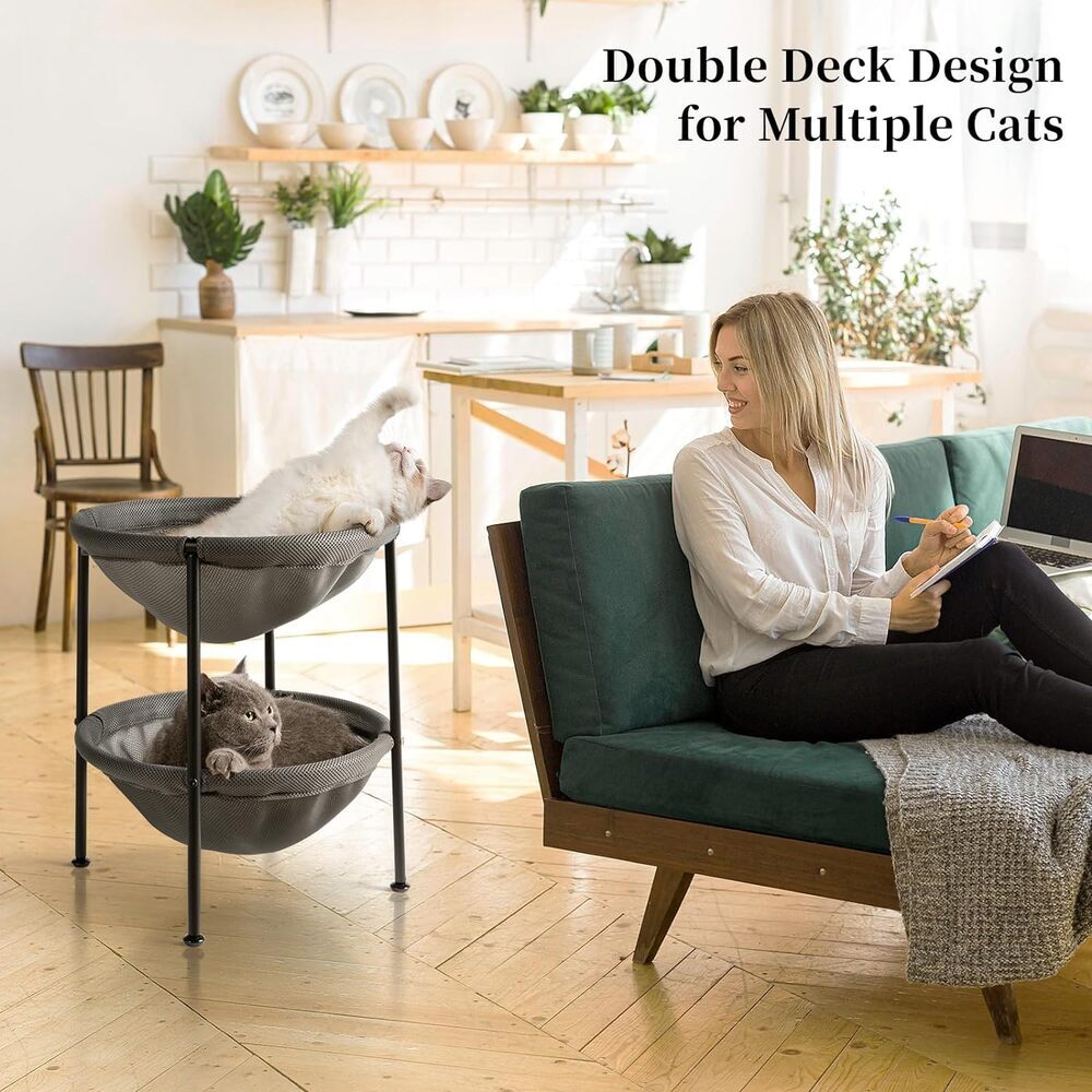 Double-Deck Cat Bed for Duo Delight - CatGlamour.com