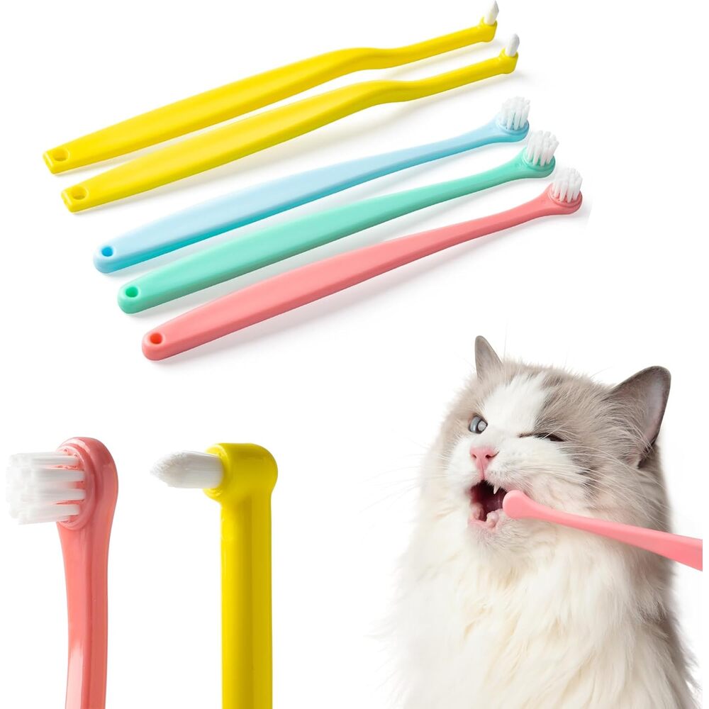 Ultra-Fine Pet Toothbrush Set – 5 PCS - CatGlamour.com